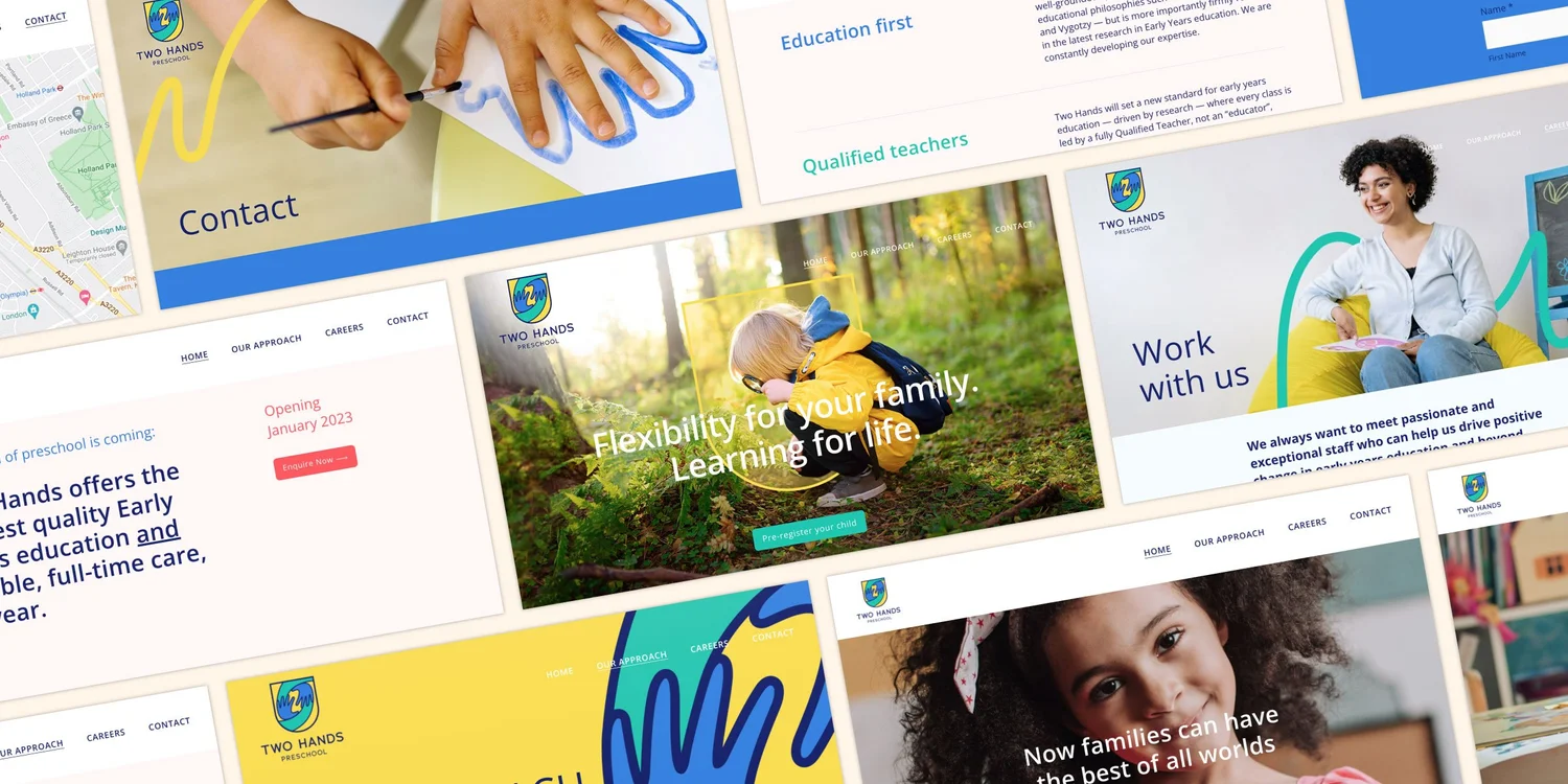 Two Hands — A Brand Built For Learning I (hug) branding