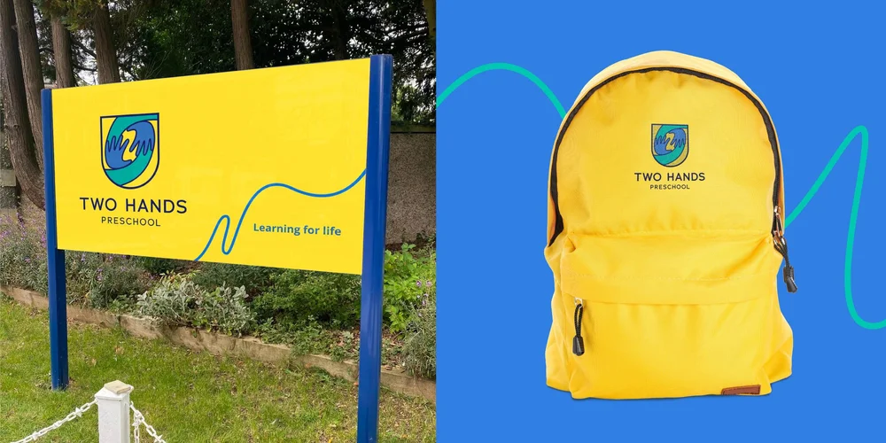 Two Hands — A Brand Built For Learning I (hug) branding