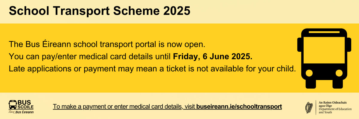 Important Notice: Bus Éireann School Transport Scheme 2025 — Millstreet ...