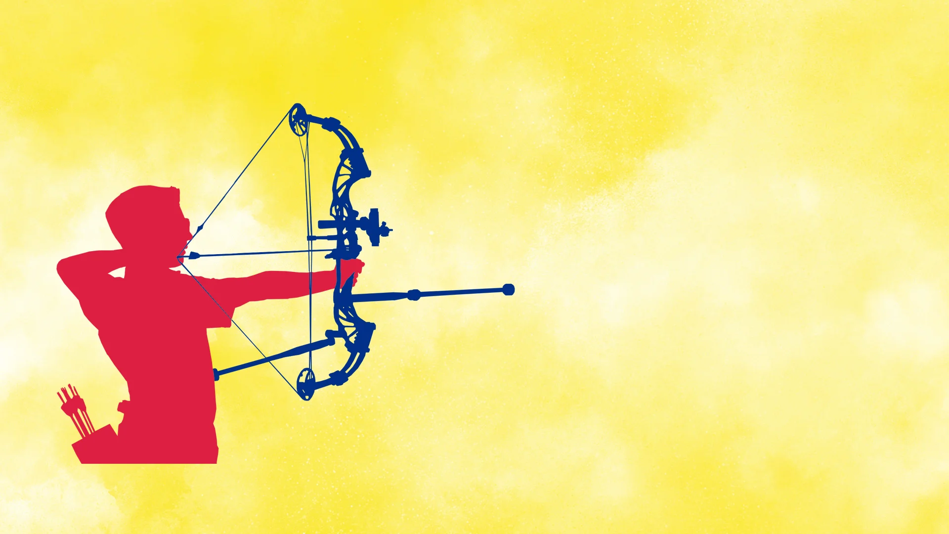 Compound Bow And Arrow Silhouette