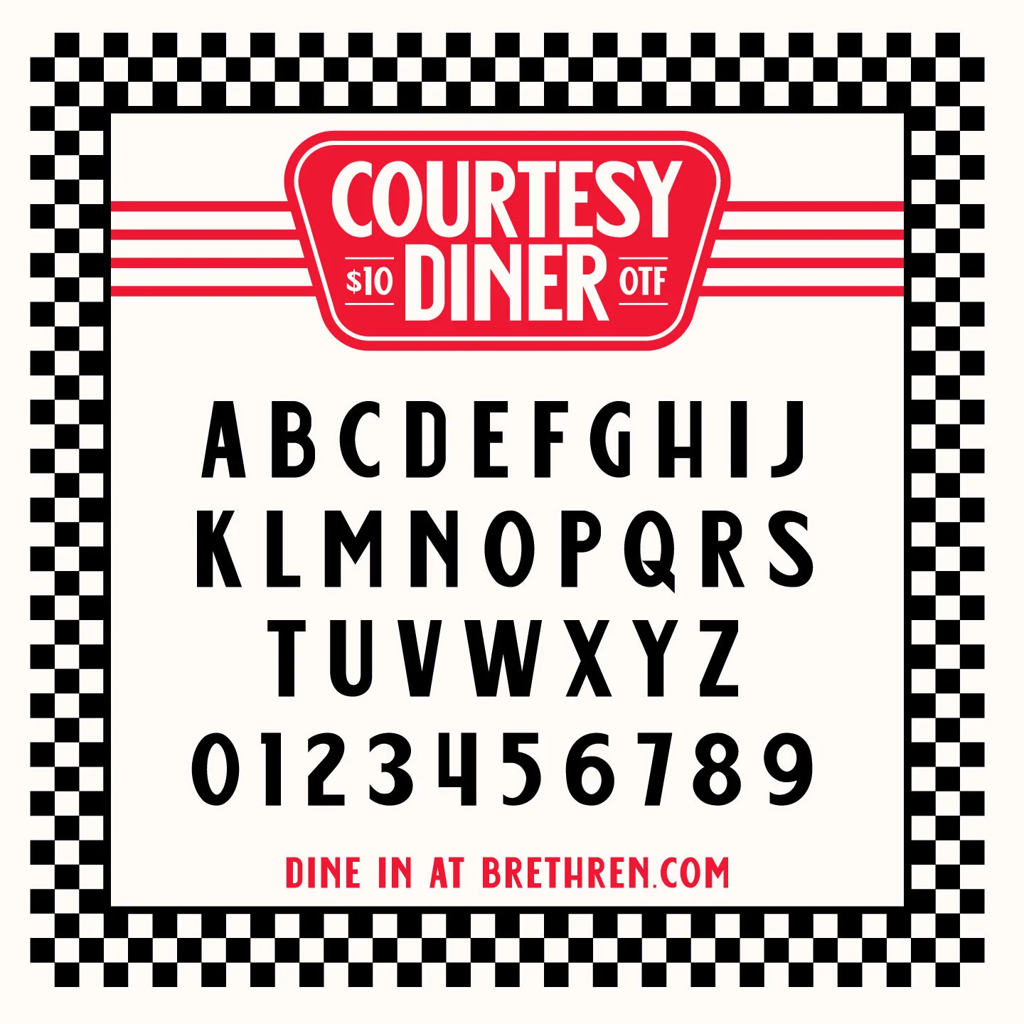 Courtesy Diner Display Font — BRETHREN DESIGN CO