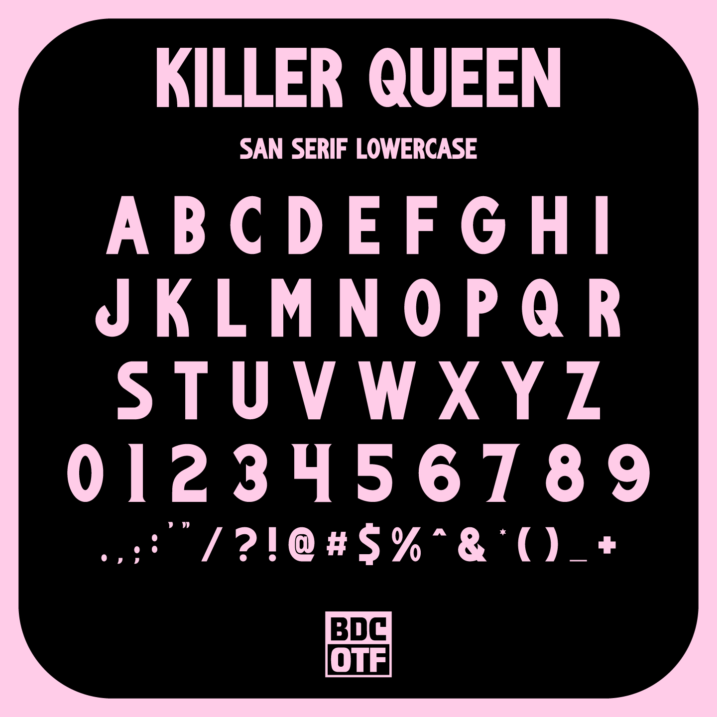 Killer Queen Display Font Duo — BRETHREN DESIGN CO