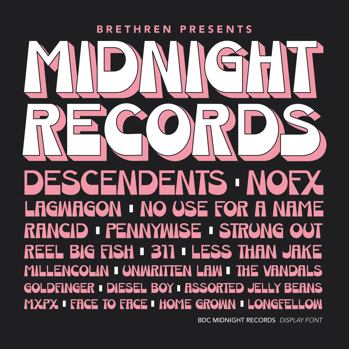 Midnight Records Display Font — BRETHREN DESIGN CO