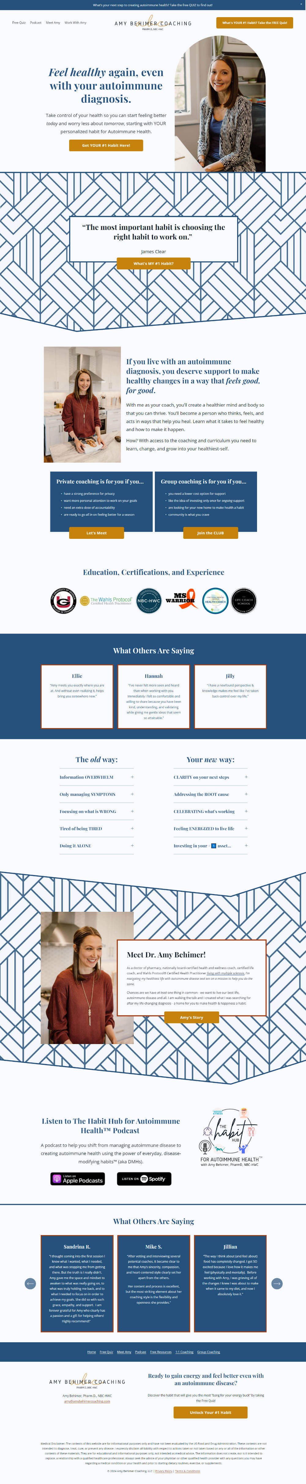 Website Design Day for Amy Behimer Coaching