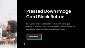 Pressed Down Image Card Block Button — Ghost Plugins