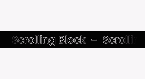 Outline Text - Scrolling Block — Ghost Plugins