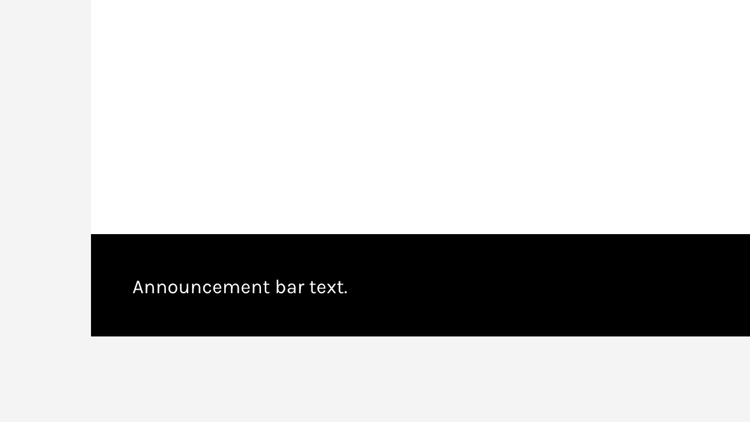 Pushed Down Announcement Bar — Ghost Plugins