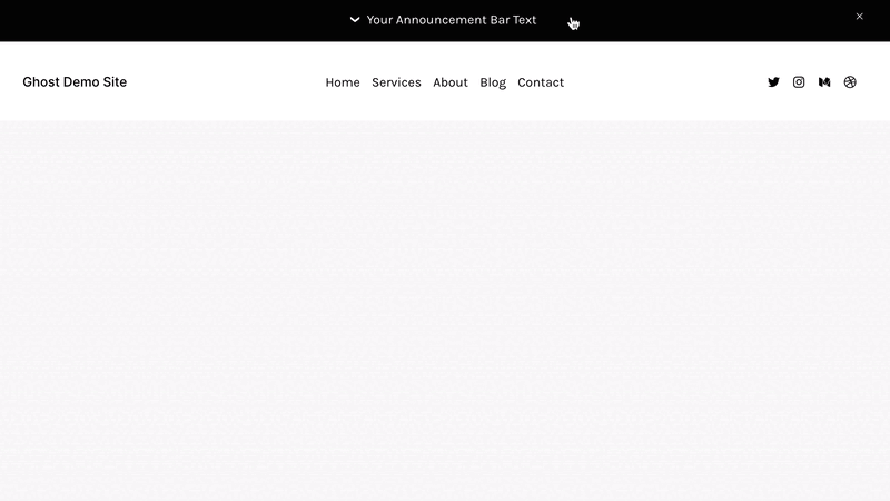 Show Me More Announcement Bar — Ghost Plugins