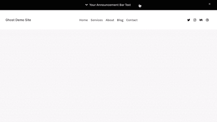 Show Me More Announcement Bar — Ghost Plugins