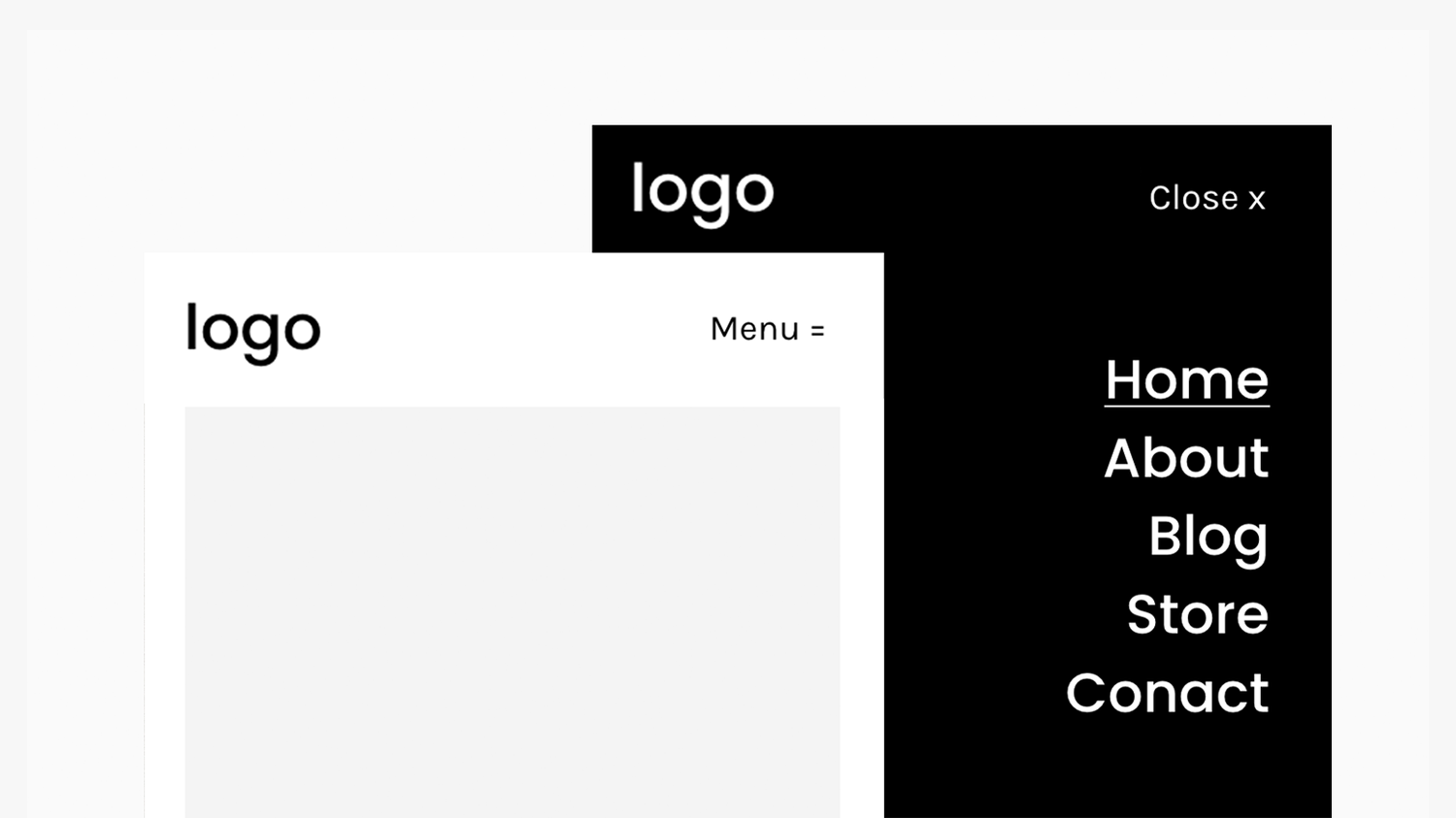 Replace Mobile Menu = Icon With Text — Ghost Plugins