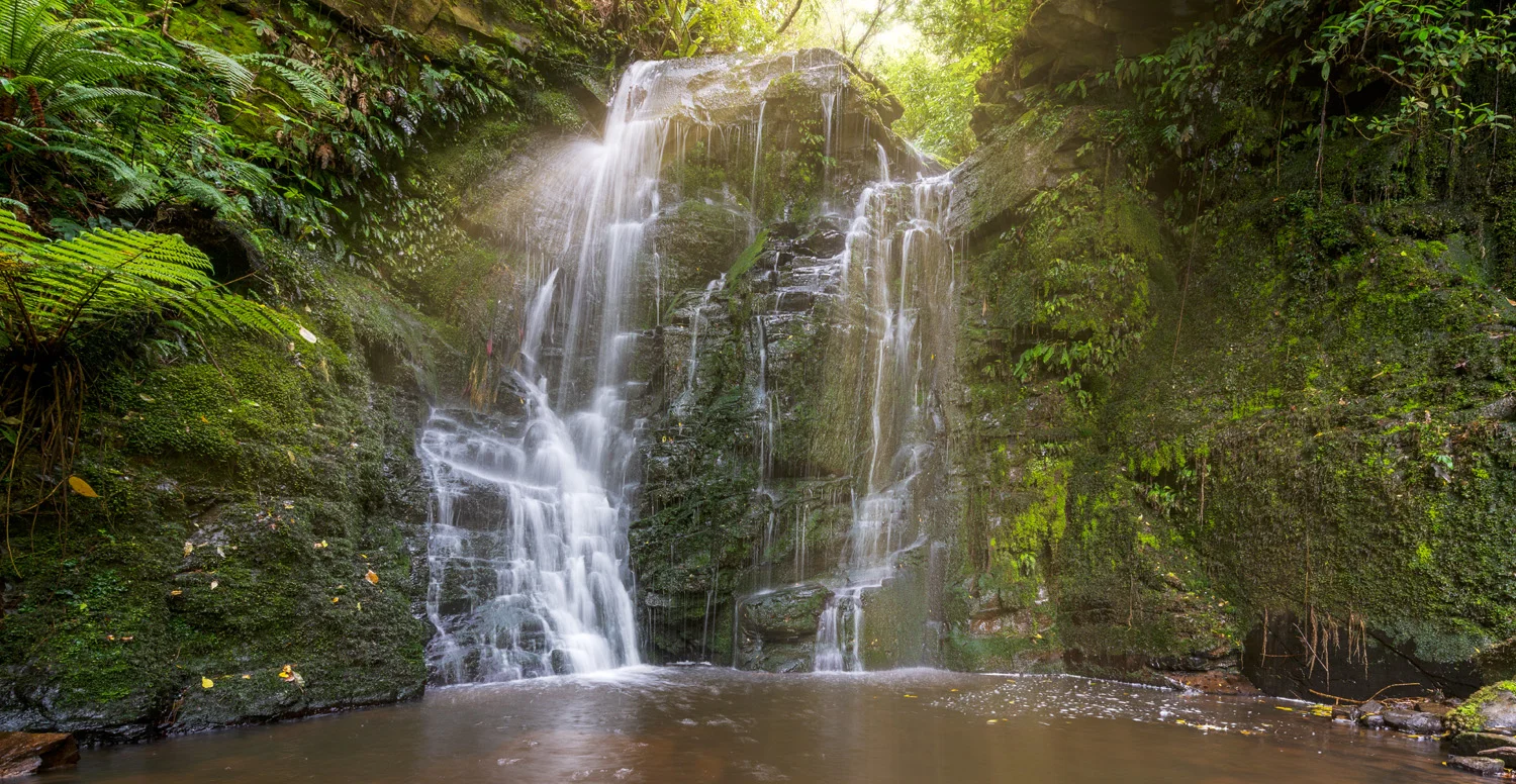 Matai Falls Sunrays by Corin Walker Bain | Fine Art Acrylic & ACM ...