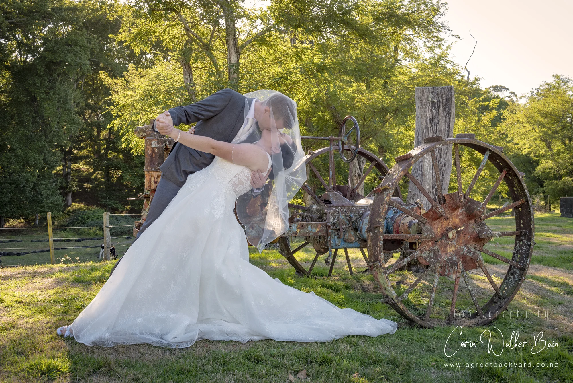 Anna and David's Tamahere Wedding by Corin Walker Bain — a great backyard