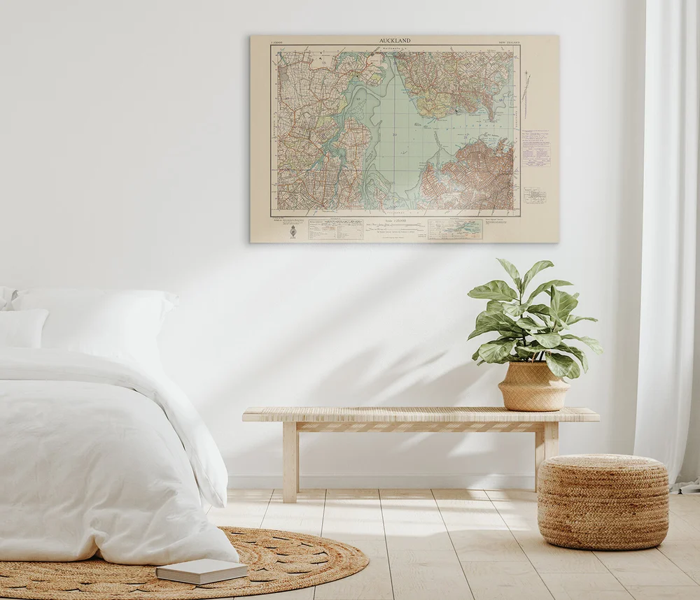 Vintage Auckland maps | Hand-crafted Acrylic & ACM prints made here in ...