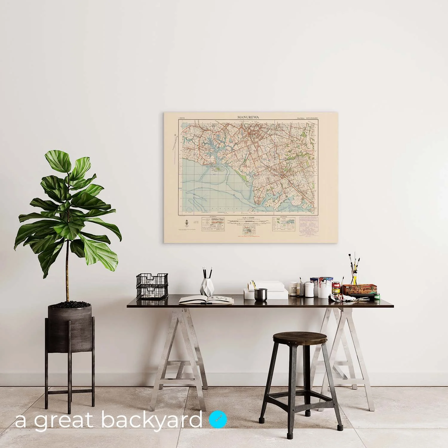 Vintage maps from New Zealand's North Island — a great backyard