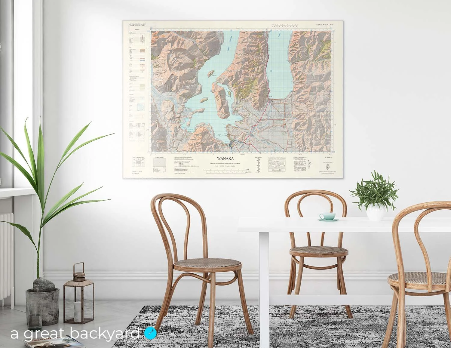 Vintage Wanaka Map (1973) | Acrylic & ACM Prints — a great backyard