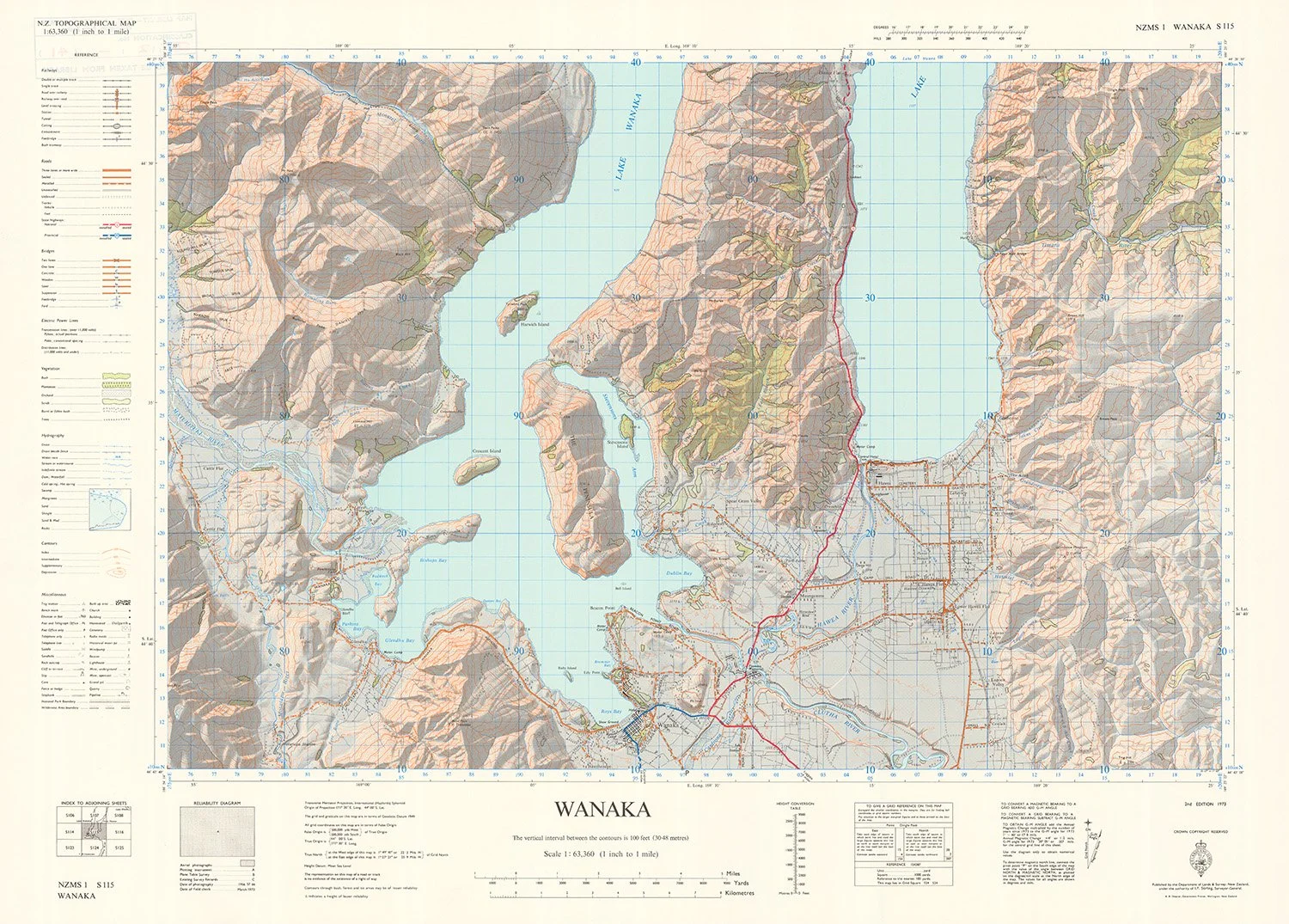Vintage Wanaka Map (1973) | Acrylic & ACM Prints — a great backyard