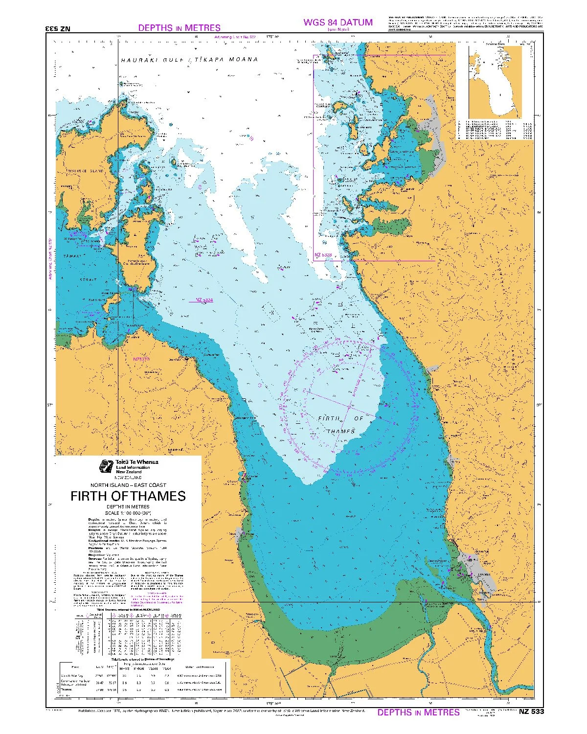 Firth of Thames Marine Map | | Epic hand crafted prints made in New ...