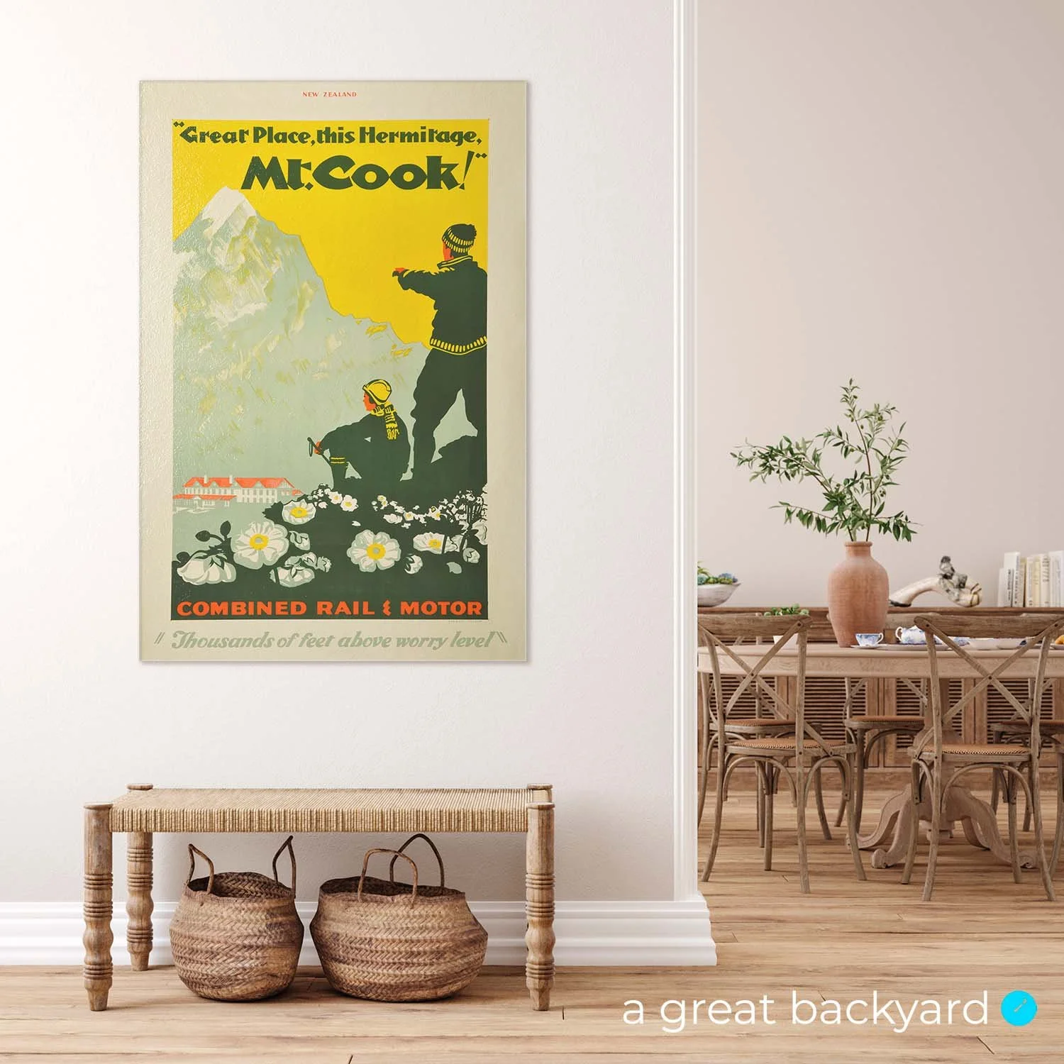 Vintage New Zealand travel posters — a great backyard