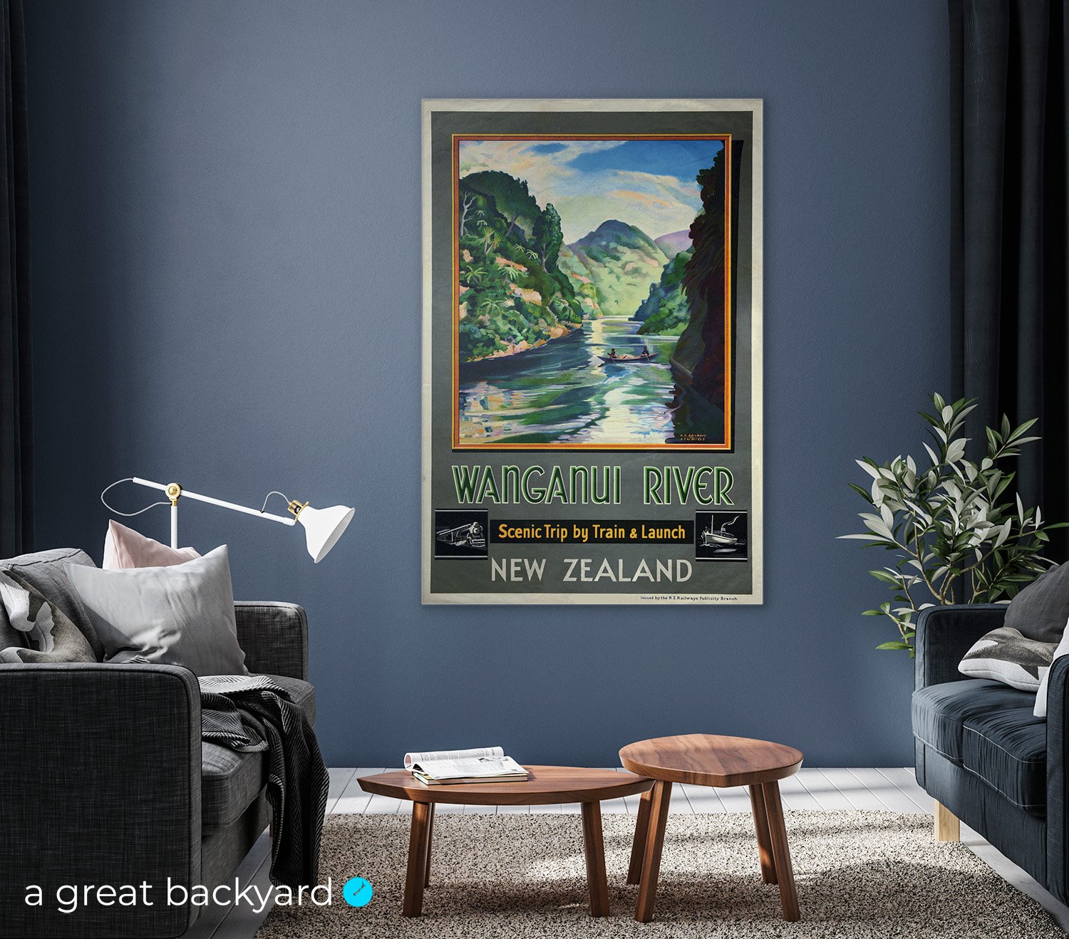 Vintage New Zealand travel posters — a great backyard