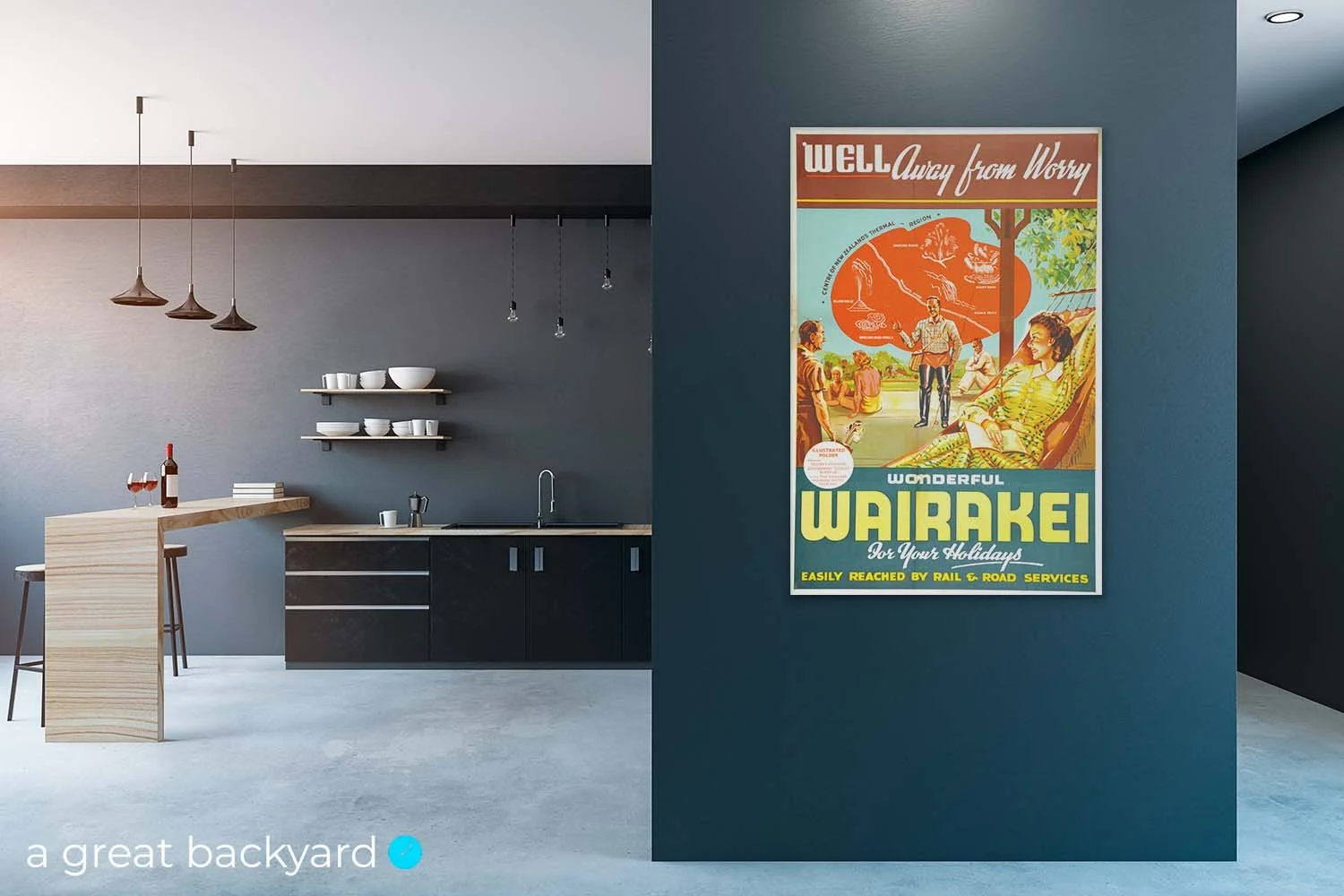Vintage New Zealand travel posters — a great backyard