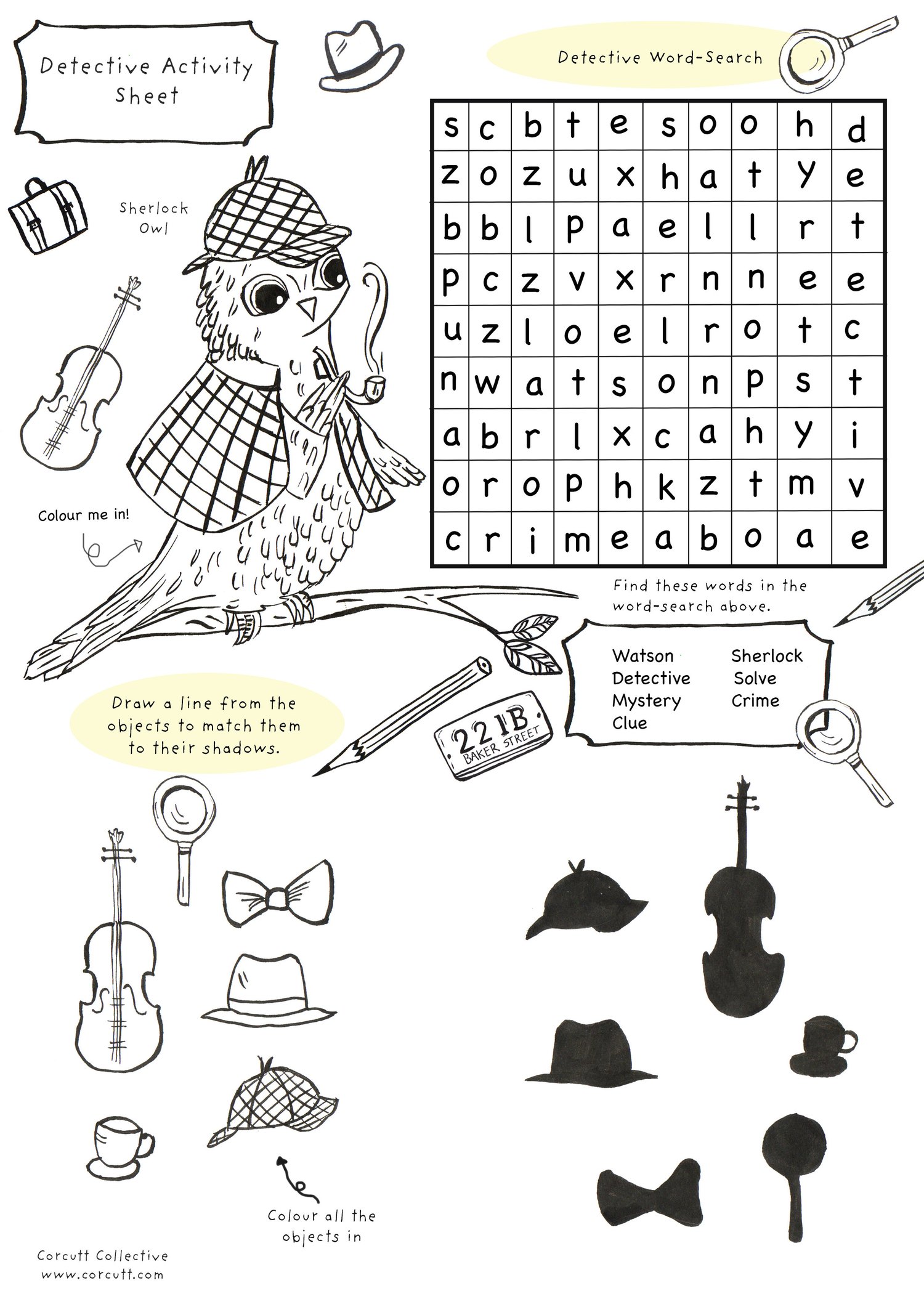 Detective Printable Activity Sheets — Corcutt Collective
