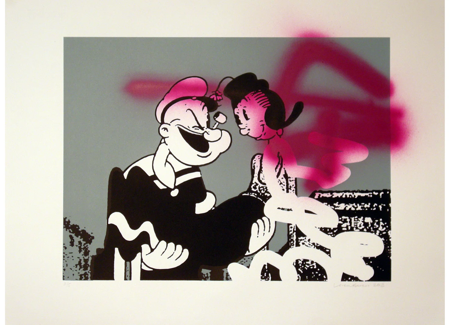 Popeye And Olive Kissing