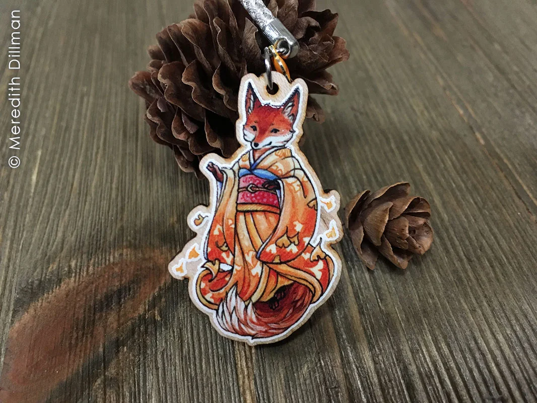 Blue Succulent Dragon charm — Woodland Fancies: The Art of Meredith Dillman
