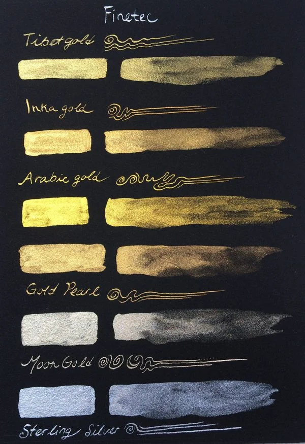 Comparing Metallic Gold and Silver Watercolors — Woodland Fancies: The ...
