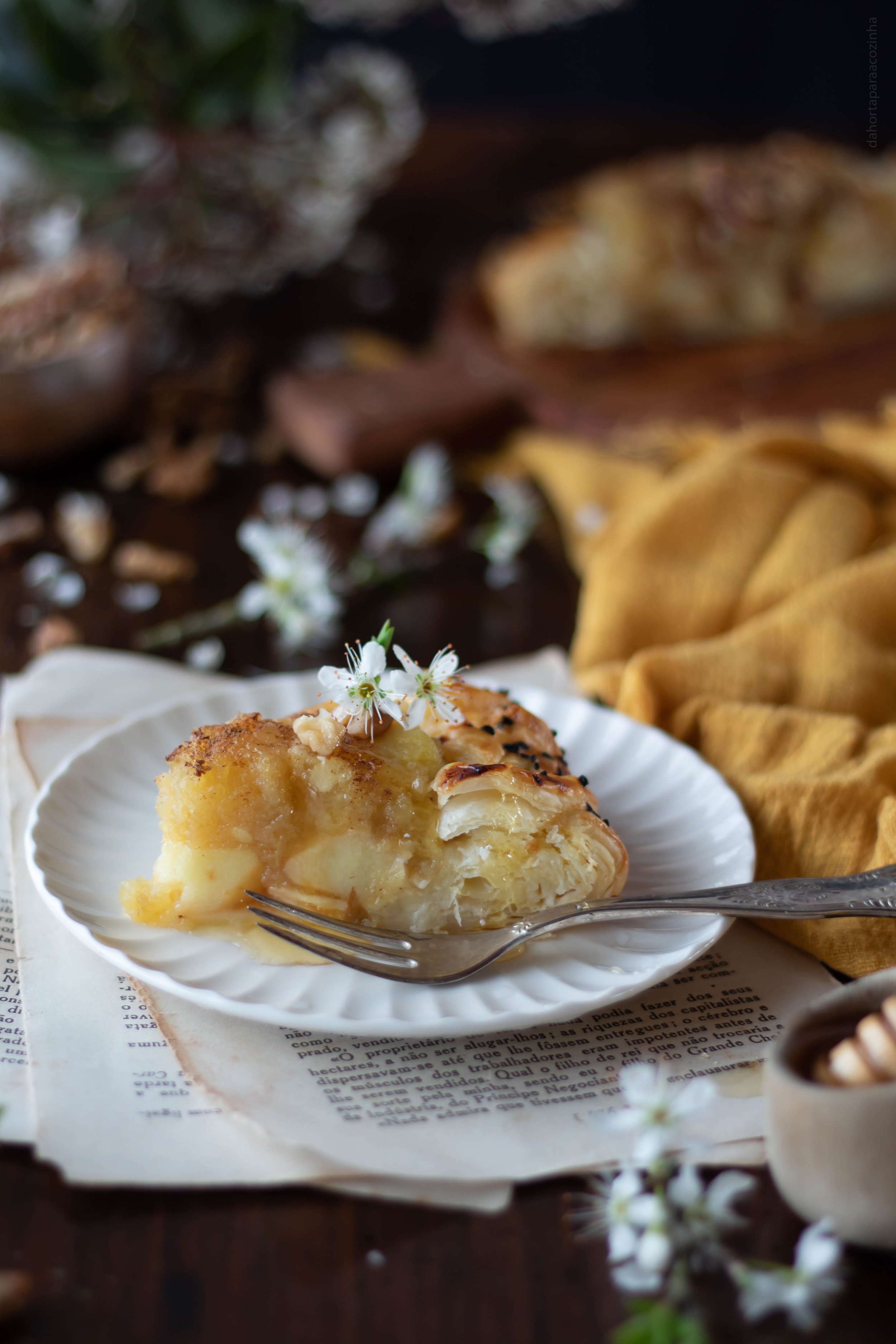 Folhado de queijo Chévre com Maçã — Da Horta Para A Cozinha