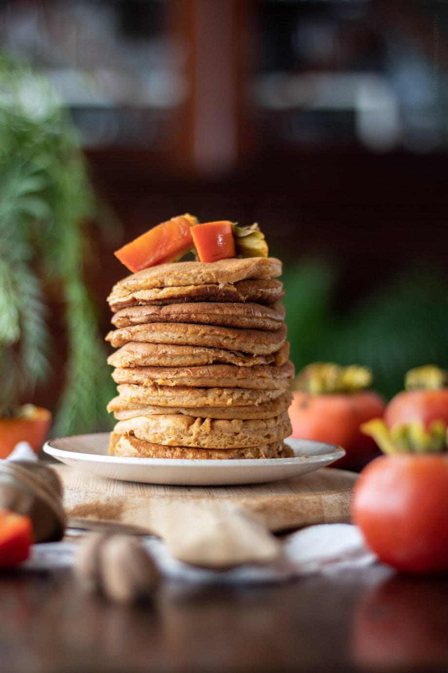 Panquecas com Dióspiros — Da Horta Para A Cozinha