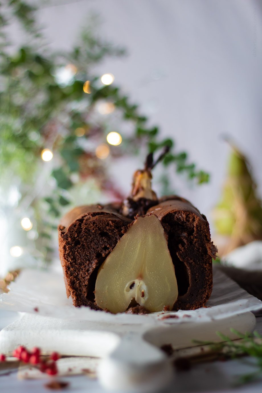 Bolo de Chocolate com Peras — Da Horta Para A Cozinha