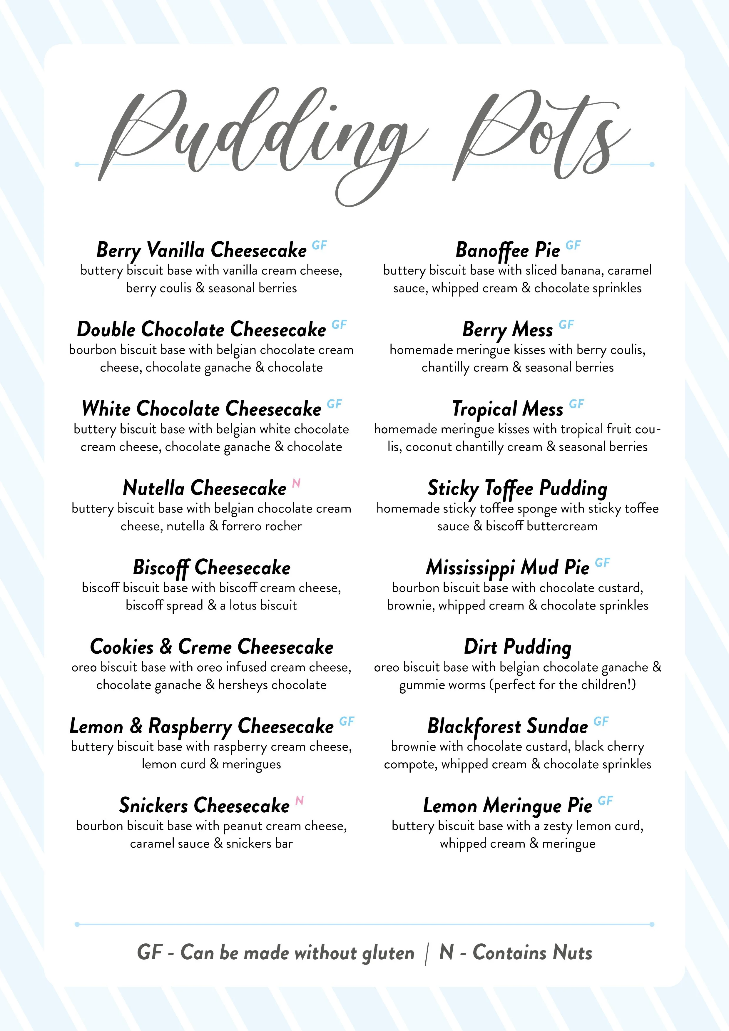 PUDDING POTS — Frostbite Bakery