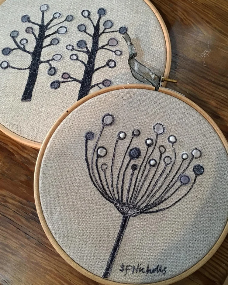 Seed Head Embroidery Pictures — Sue Nicholls Designs