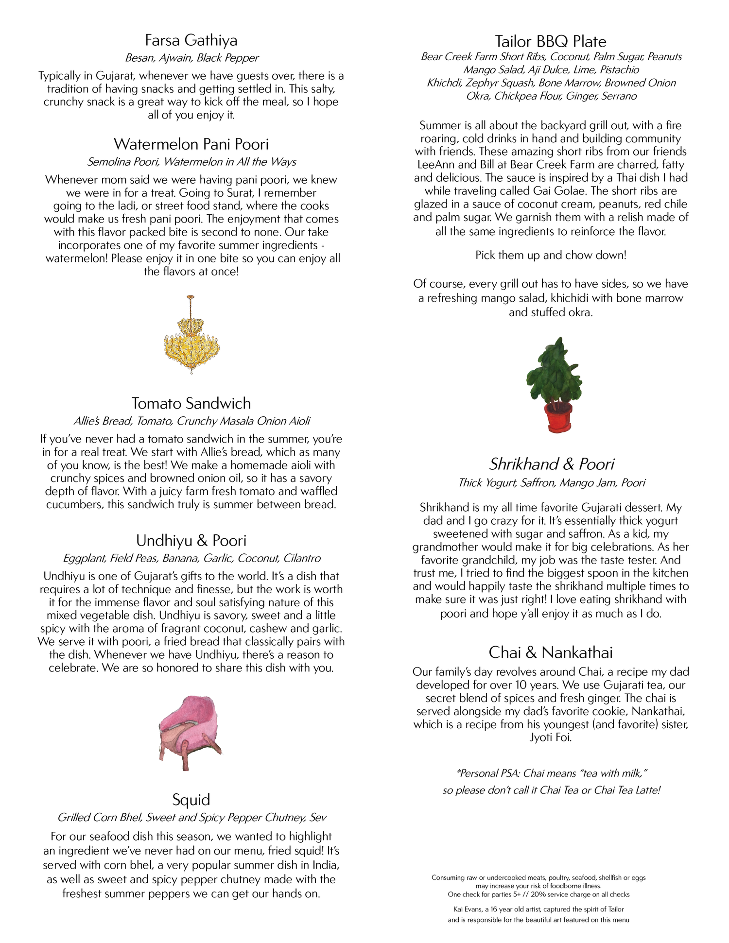 Menu — Tailor Nashville, A Unique Dining Experience