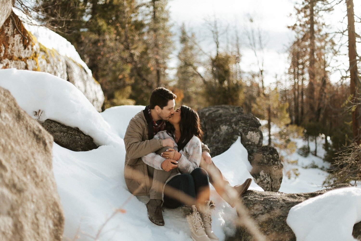 Snowy Shaver Lake Engagement Session | Fresno Wedding Photographer