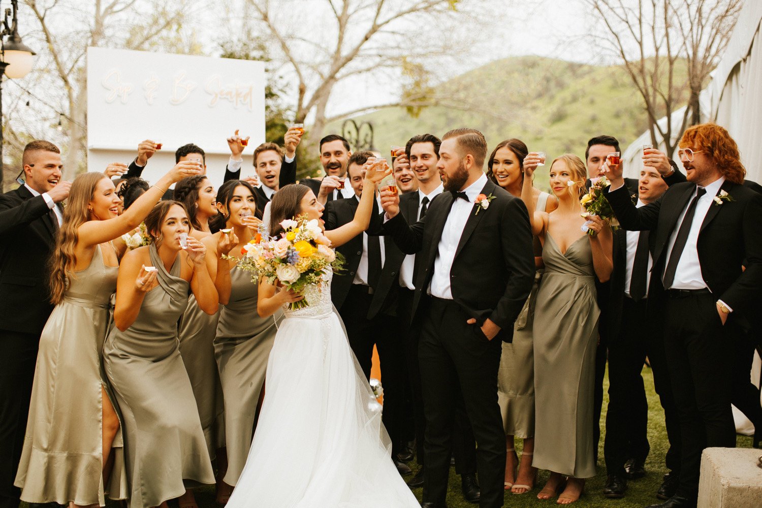 A Modern Spring Disco Wedding at The Clovis Castle
