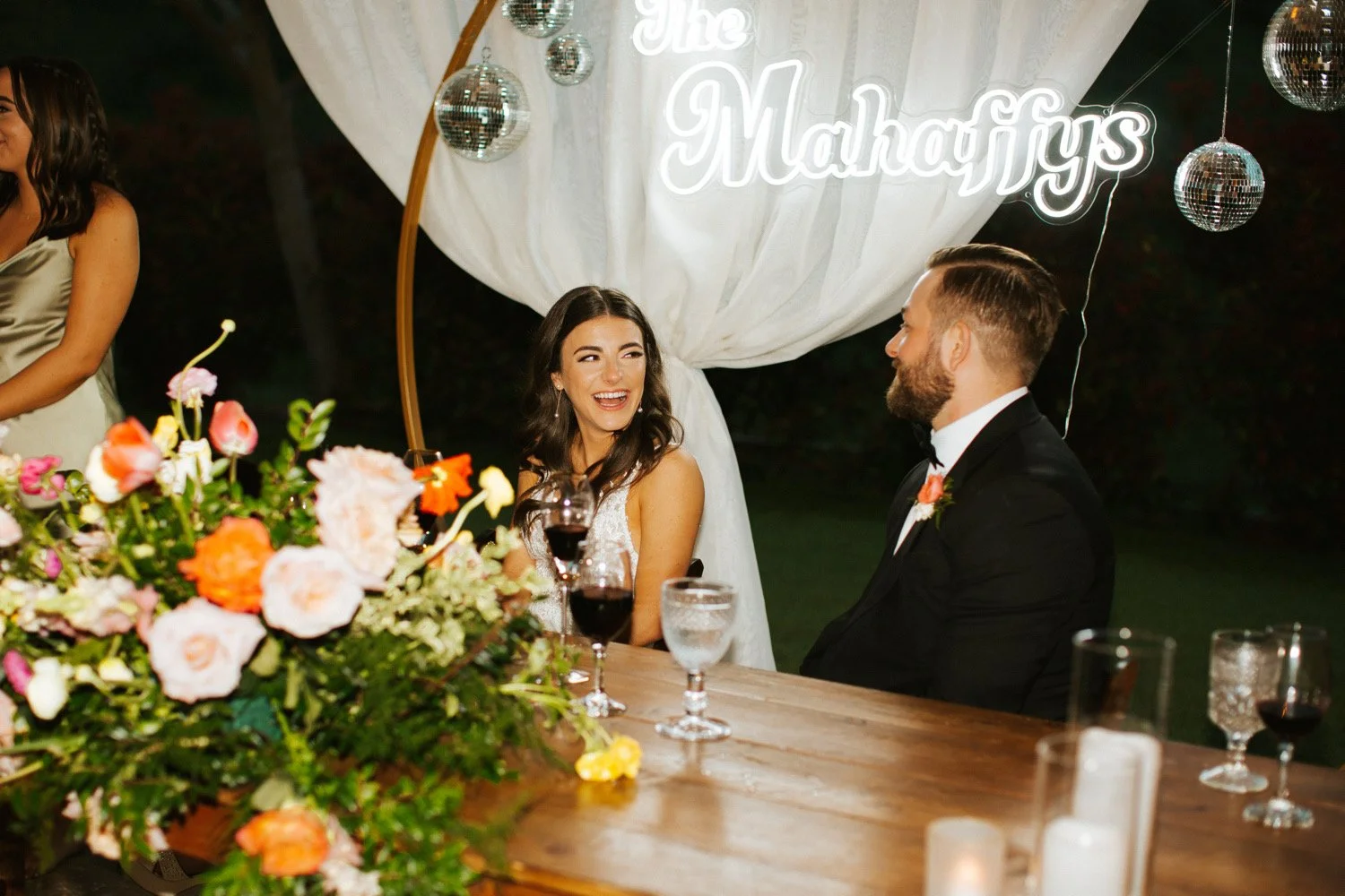 A Modern Spring Disco Wedding at The Clovis Castle