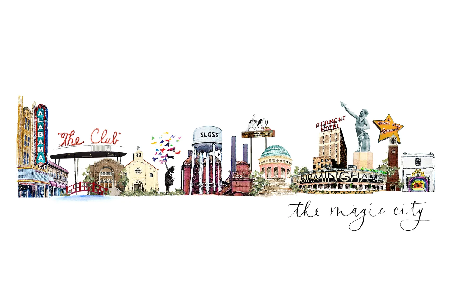 Huntsville Cityscape Limited Edition Art Print — The Cardinal Collective