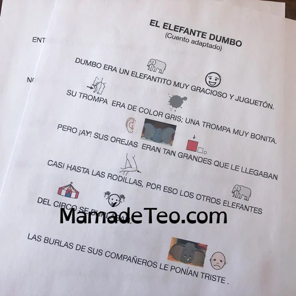 Cuento Dumbo adaptado — Mamá de Teo | Adaptaciones | Autismo