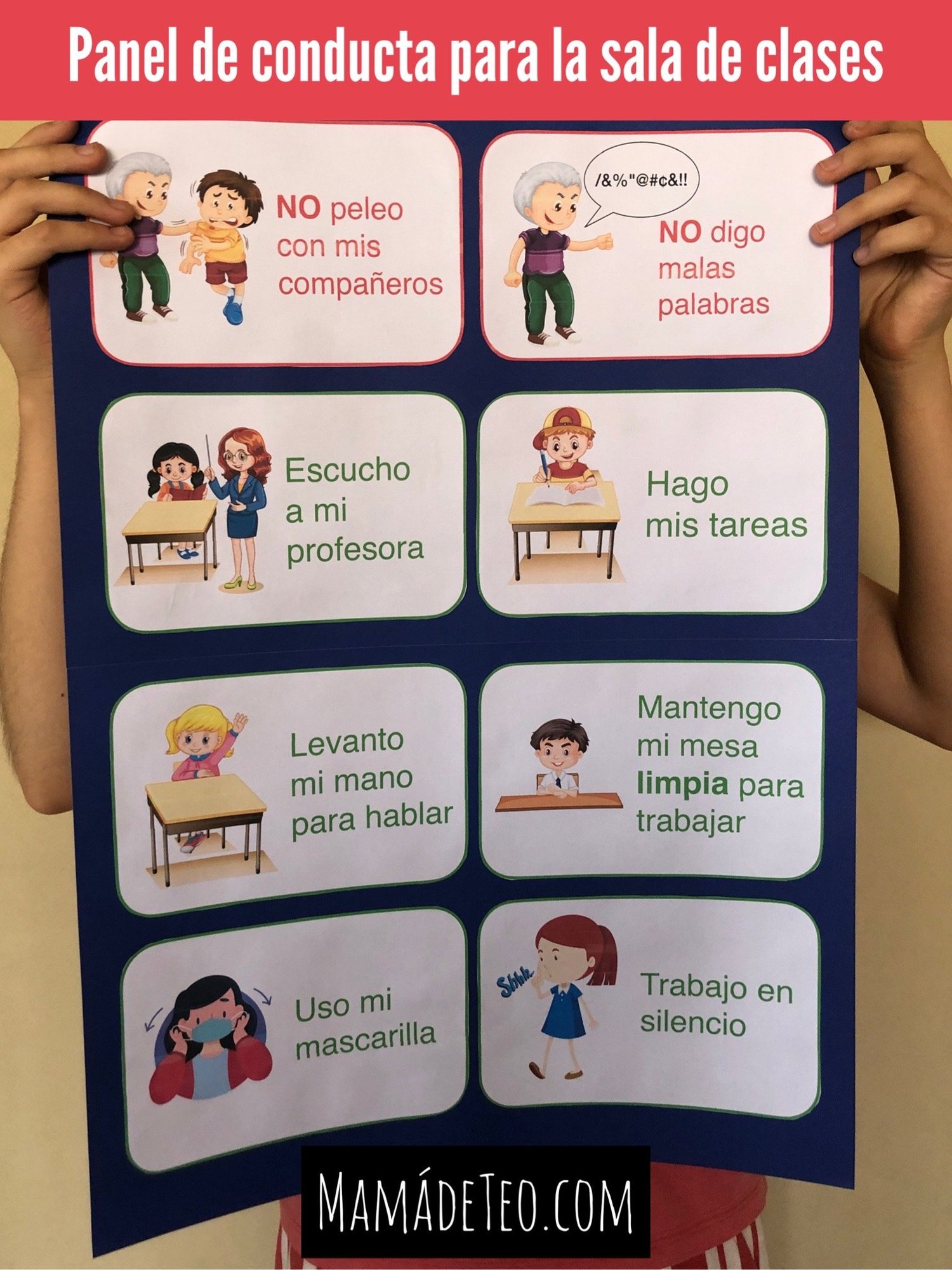 Panel de conducta para la sala — Mamá de Teo | Adaptaciones | Autismo