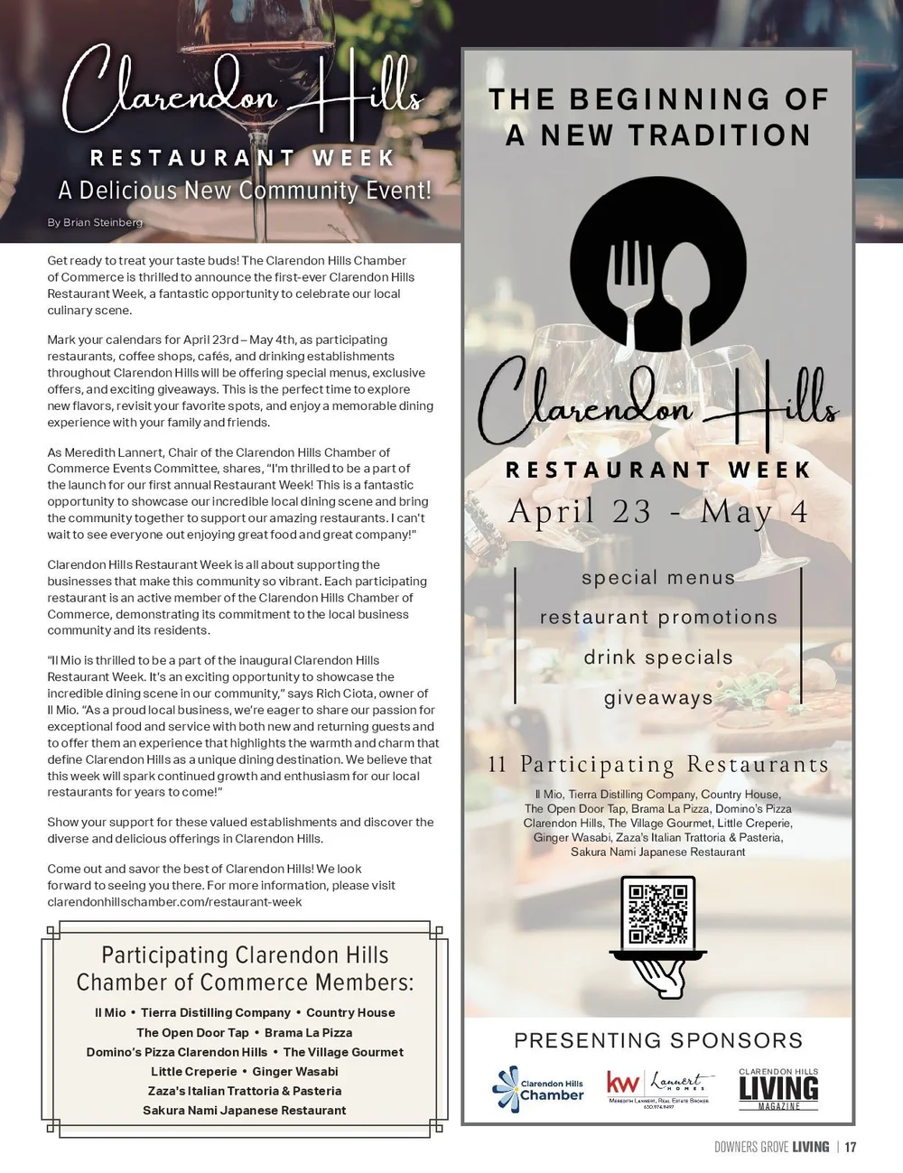 Restaurant Week 2025 — Clarendon Hills Chamber of Commerce