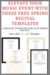 Elevate Your Music Event with These Free Spring Recital Templates ...