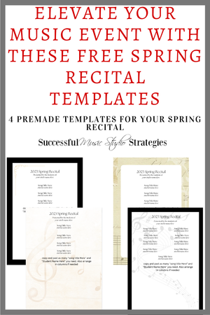Elevate Your Music Event with These Free Spring Recital Templates ...