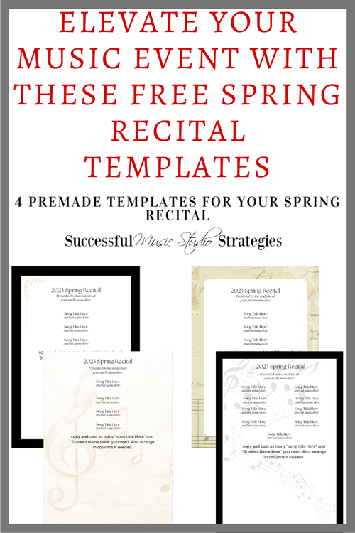 Elevate Your Music Event with These Free Spring Recital Templates ...
