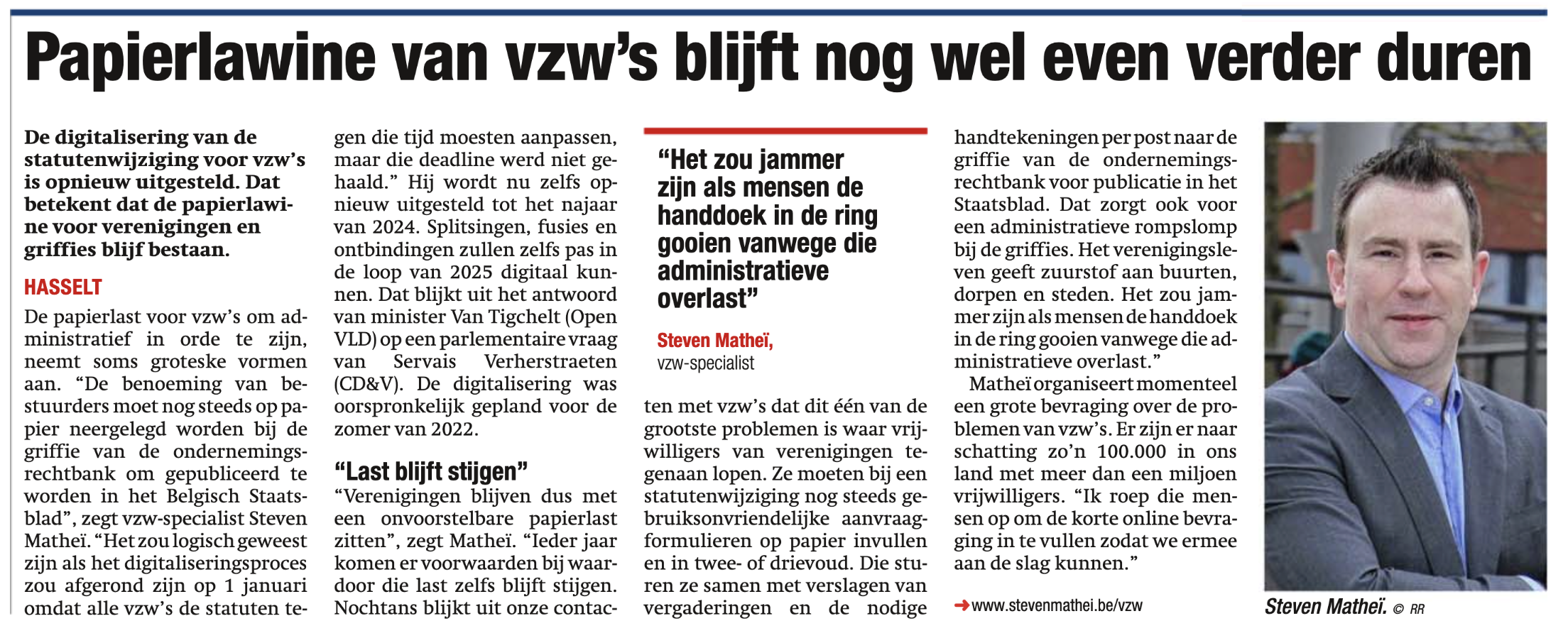 VZW’s blijven in de kou staan en moeten blijven printen — Steven Matheï