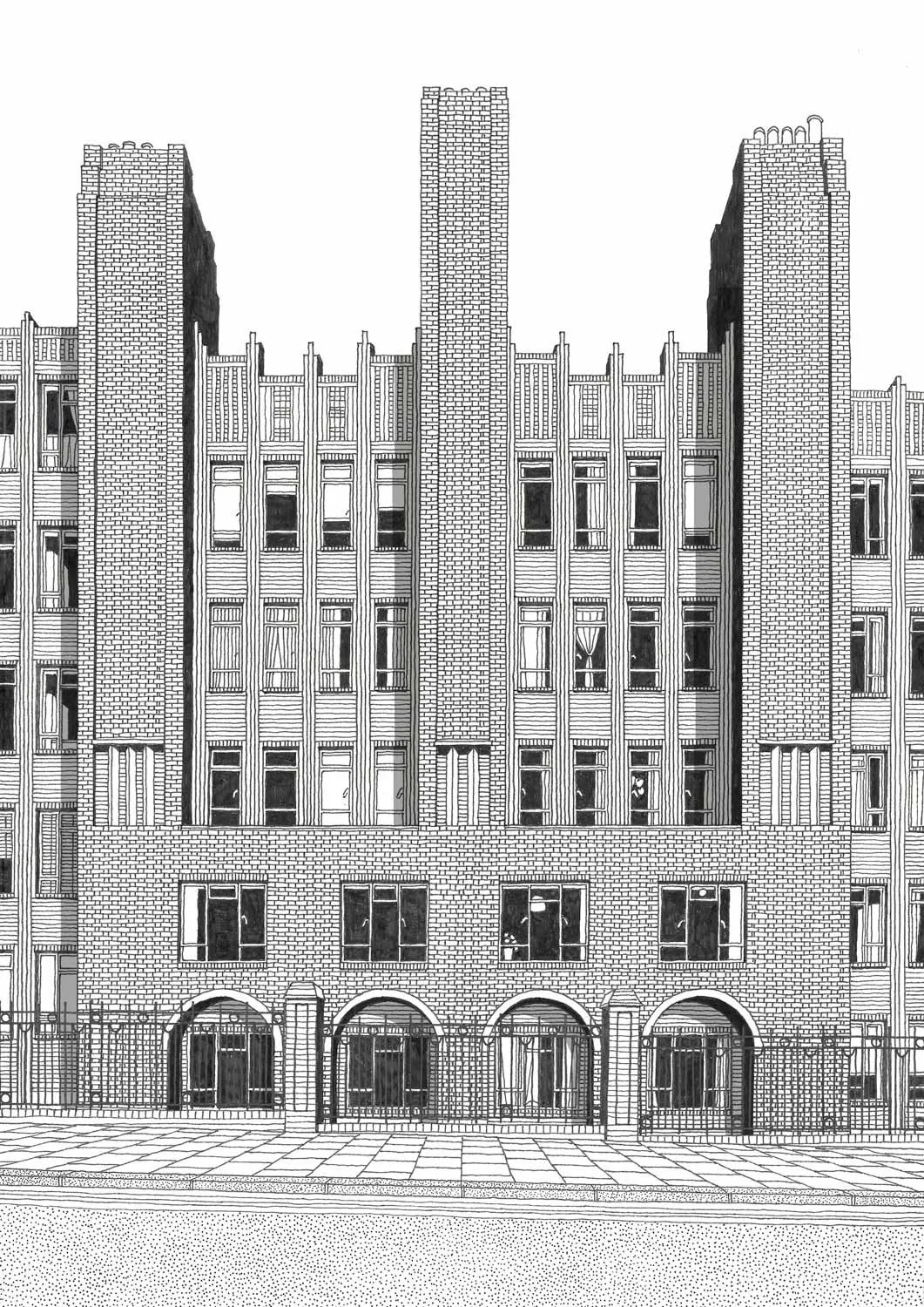 Art Deco Buildings Drawings