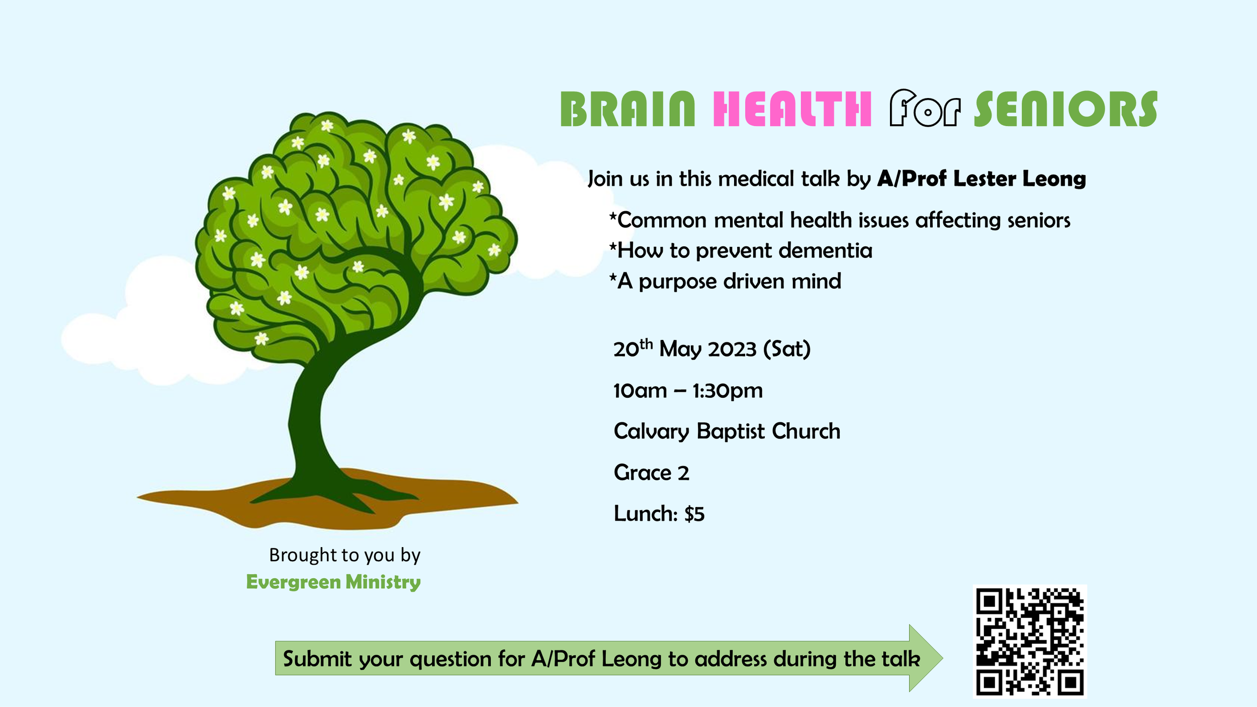 Brain Health for Seniors Medical Talk — Calvary Baptist Church