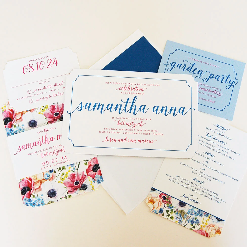 Bat Mitzvah Invitations Houston | Bar Mitzvah Invitations | DGZ Houston ...