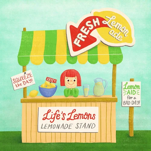 Lemonade Stand Cute Children's Illustration - Children's Pun ...