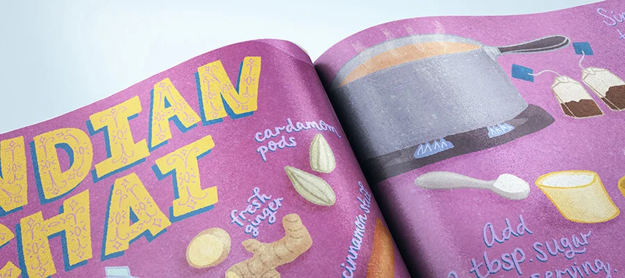 Indian Chai Illustrated Recipe | Recipe Illustration / Illustrator ...
